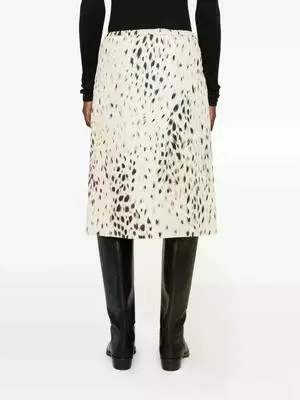 Moncler Leopard-print Zip-front Skirt