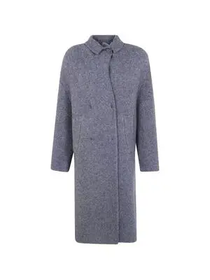 BOBOUTIC Button-fastening Knitted Coat - Grey