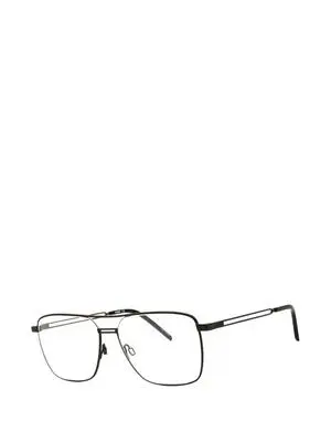 Hugo Geometric-frame Glasses - Black