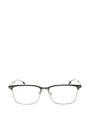 BOSS Titanium Rectangle-frame Glasses - Grey