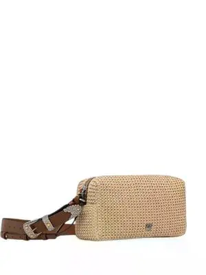 Pinko Woven Buckle-detail Shoulder Bag