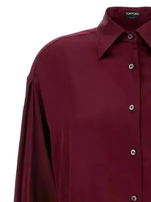 TOM FORD Silk-blend Curved-hem Shirt