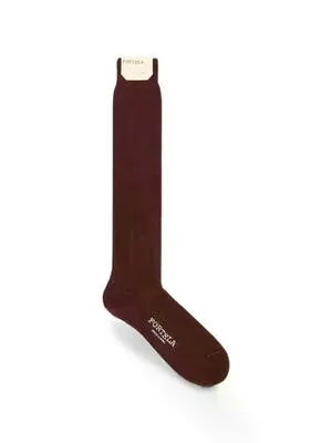 FORTELA Elashort Lisle Ribbed Socks - Red