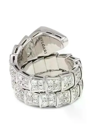 BVLGARI 2016 Serpenti Viper Diamond Ring - Silver