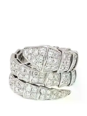 BVLGARI 2016 Serpenti Viper Diamond Ring - Silver