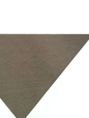 Eric Bompard Cable-knit Triangle Scarf - Neutrals