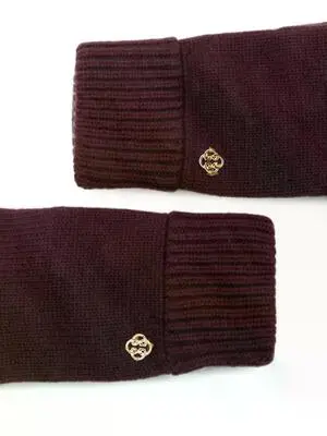 Gant Logo-plaque Ribbed-cuff Gloves