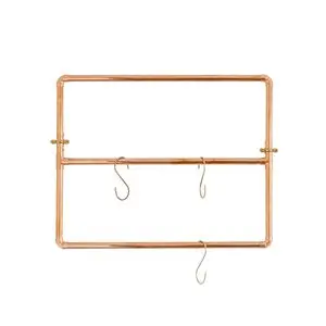 ANATOLIACRAFT Neutrals Handcrafted Copper Mug Rack With Hooks - Brown