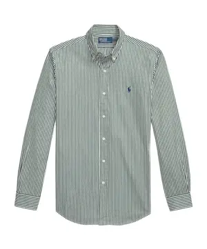 Polo Ralph Lauren Custom Fit Striped-poplin Shirt - Gray