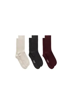 Arch4 Set Of Three Ribbed Cashmere Socks - Black