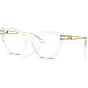 Dolce & Gabbana 52mm Cat Eye Optical Glasses - Transparent
