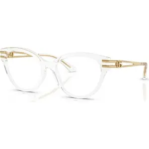 Dolce & Gabbana 52mm Cat Eye Optical Glasses - Transparent