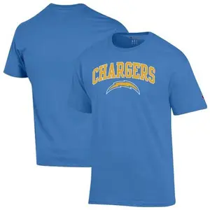 Champion Powder Los Angeles Chargers Arch Over Logo T-shirt - Blue