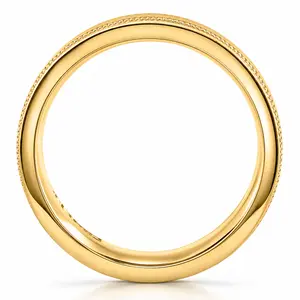 BLISS DIAMOND 6.5mm Matte Ring Gold Comfort Fit Wedding Band