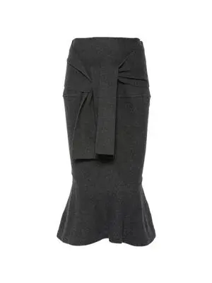 Jacquemus The Fiocco Tie-fastening Flounce-hem Skirt