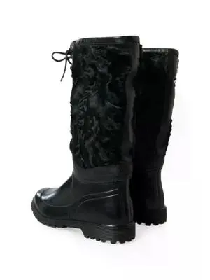 Dolce & Gabbana Lace-up Shearling Boots