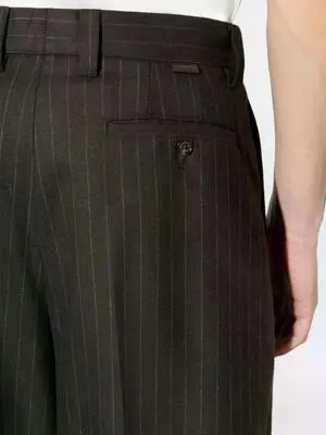 PAOLO PECORA Pinstripe-pattern Pleated Tailored Trousers