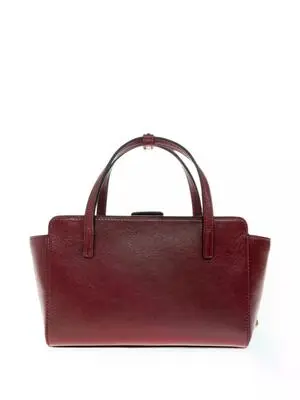 HIDESINS Small Flap Leather Tote Bag - Red