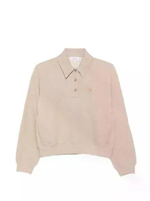 Maison Kitsuné Fox-patch Polo Shirt - Neutrals