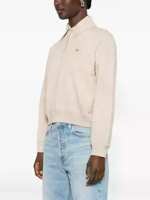 Maison Kitsuné Fox-patch Polo Shirt - Neutrals