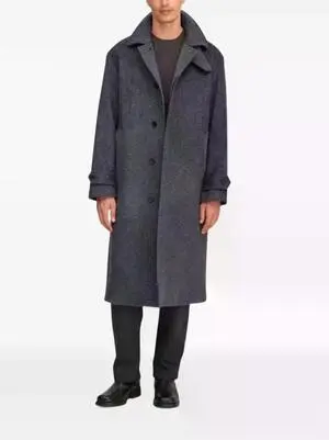 Nn07 Throat-latch Single-breasted Coat