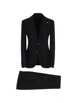 L.B.M. 1911 Pinstripe-pattern Suit - Black