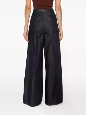 Max Mara Contrast-stitch Wide-leg Jeans