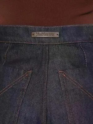 Max Mara Contrast-stitch Wide-leg Jeans