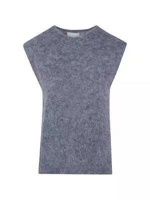 Antonelli Firenze Brushed Sleeveless Sweater - Grey