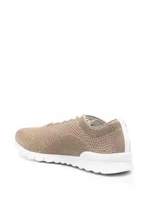 Kiton Knit Lace-up Sneakers - Neutrals