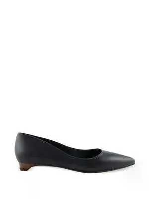 THIRON Ozu Pointed-toe Wooden-heel Pumps