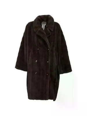 SWORD 6644 Double-breasted Faux-fur Coat