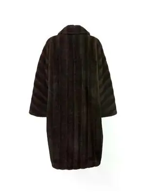 SWORD 6644 Double-breasted Faux-fur Coat
