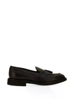 DOUCAL'S Tassel Grained Leather Loafers
