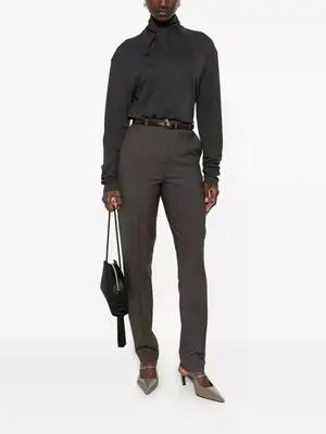 Loulou De Saison Malka Pressed-crease Tailored Trousers - Brown
