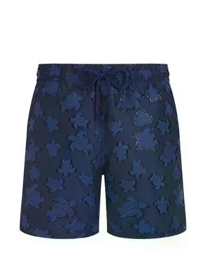 Vilebrequin Ronde Des Tortues Jacquard Swim Shorts - Blue