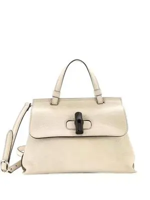 Gucci Bamboo Daily Top Handle Bag Leather Small Satchel