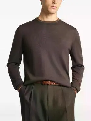 FAY Elbow-patch Crew-neck Sweater