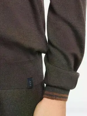 FAY Elbow-patch Crew-neck Sweater