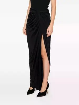Balmain Draped Side-slit Skirt