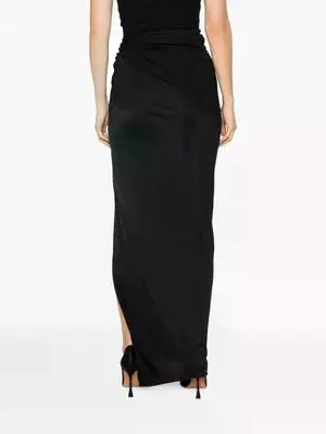 Balmain Draped Side-slit Skirt