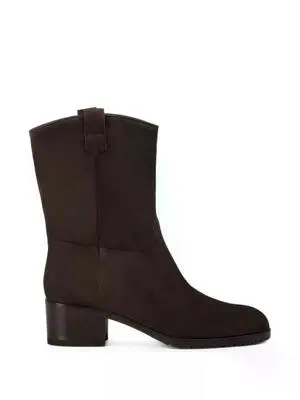 DOUCAL'S Suede Pull-tab Boots - Brown
