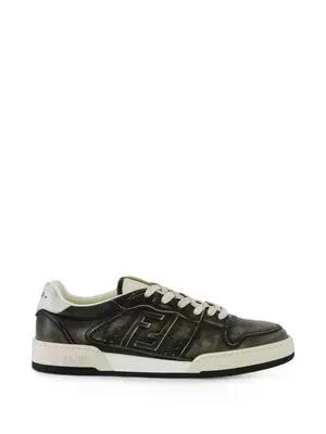 Fendi Distressed-effect Ff Logo Sneakers