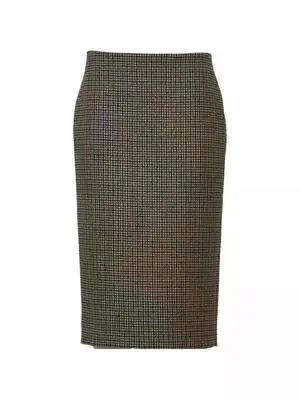 P.a.r.o.s.h Houndstooth-pattern Pencil Midi Skirt