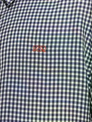 Loewe Anagram-embroidered Gingham-check Shirt