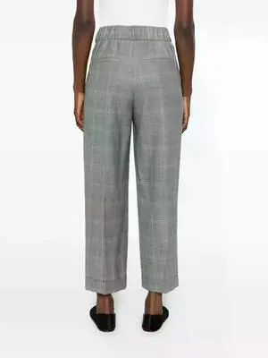 Peserico Prince Of Wales Check Tailored Trousers - Grey