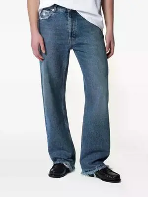 Séfr Frayed-cut Regular Jeans - Blue