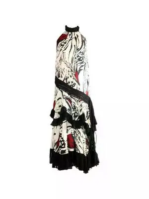 YANGKEHAN Floral-print Ruffled Maxi Dress