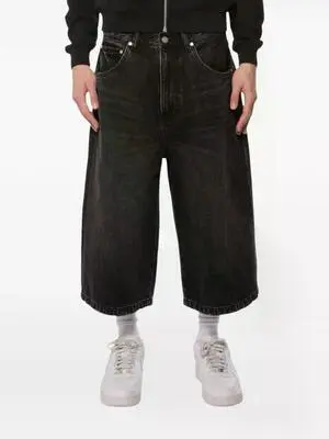 LLC Achromatic Denim Shorts - Black