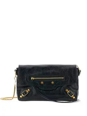 Balenciaga Le City Leather Clutch Bag - Black